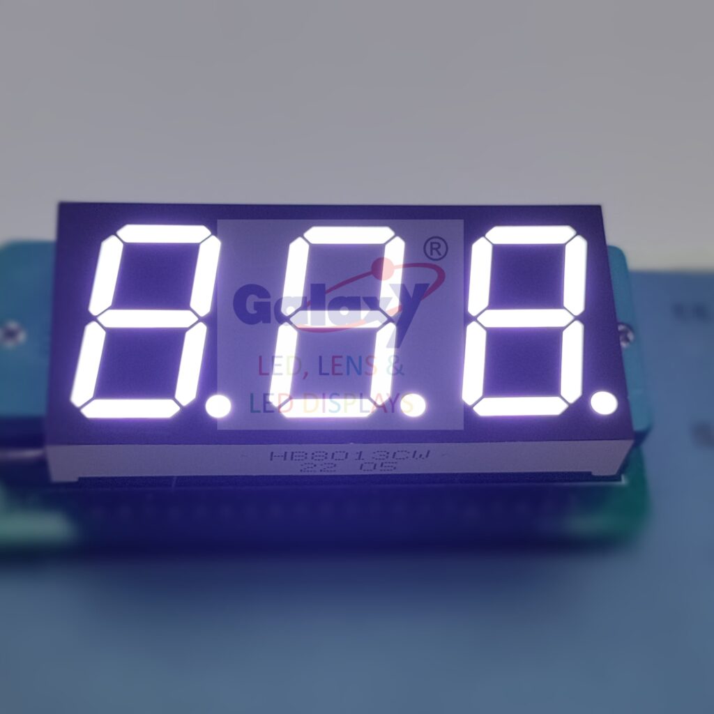 0.8 inch 3 Digit 7 Segment Display | Seven Segment Display in Mumbai
