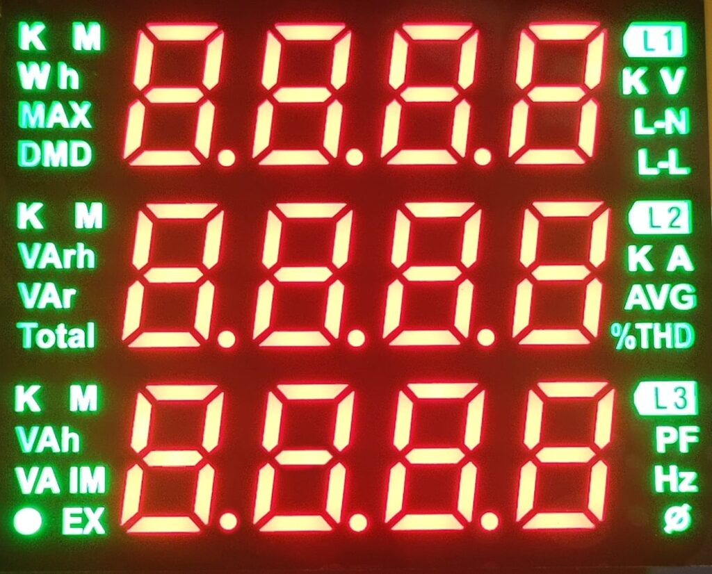 Custom Seven Segment Display Module (62mm*50mm) | Asian Electronics